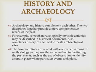 An introduction to archaeology | PPTX