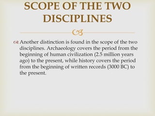 An introduction to archaeology | PPTX