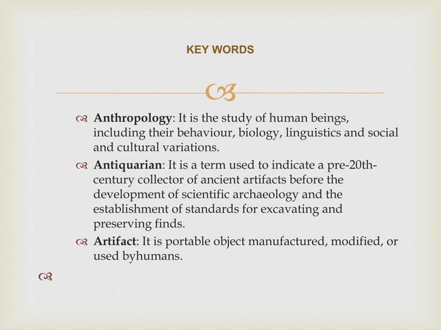 An introduction to archaeology | PPTX