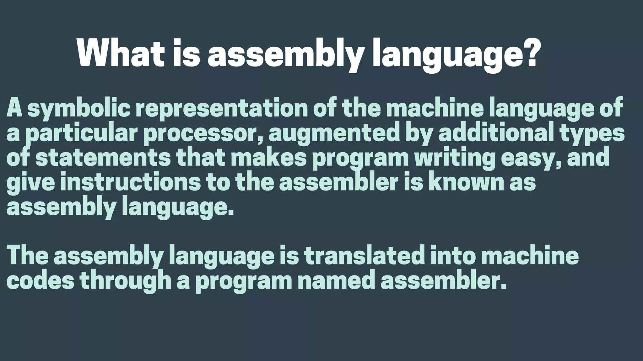 An introduction to assembly language by assembly language assignment help expert! | PPT