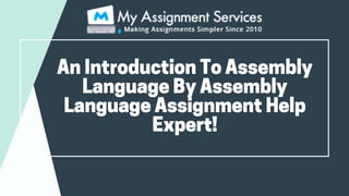 An introduction to assembly language by assembly language assignment ...