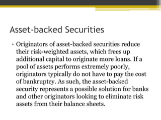 An introduction to asset backed securities | PPTX