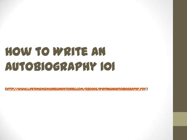 An introduction to autobiography and biography | PPTX | Screenwriting ...