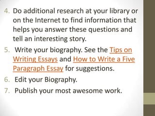 An introduction to autobiography and biography | PPTX