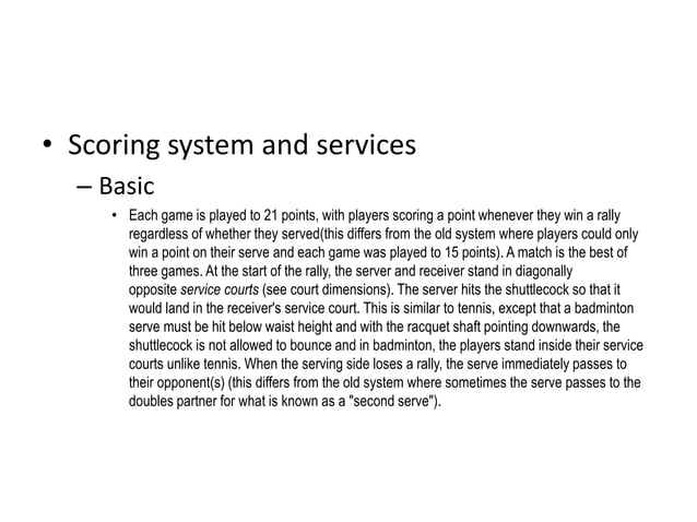 An introduction to badminton | PPTX | Badminton | Sports