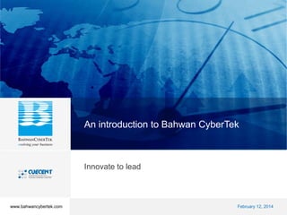 An introduction to Bahwan CyberTek - Corporate Presentation | PDF