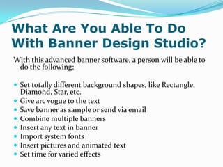 An introduction to banner design studio | PPTX