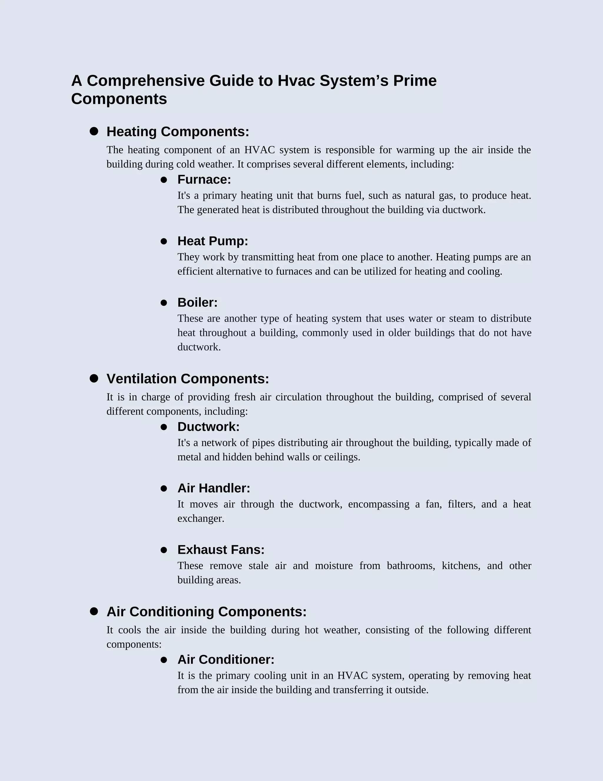 An Introduction to Basic HVAC Elements | PDF