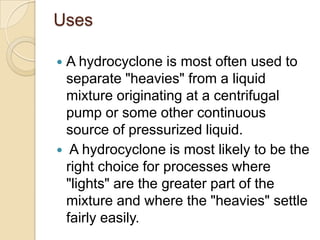 An introduction to basic hydrocyclone | PPTX