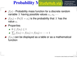 An Introduction To Basic Statistics And Probability | PDF