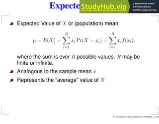 An Introduction To Basic Statistics And Probability | PDF