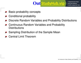 An Introduction To Basic Statistics And Probability | PDF