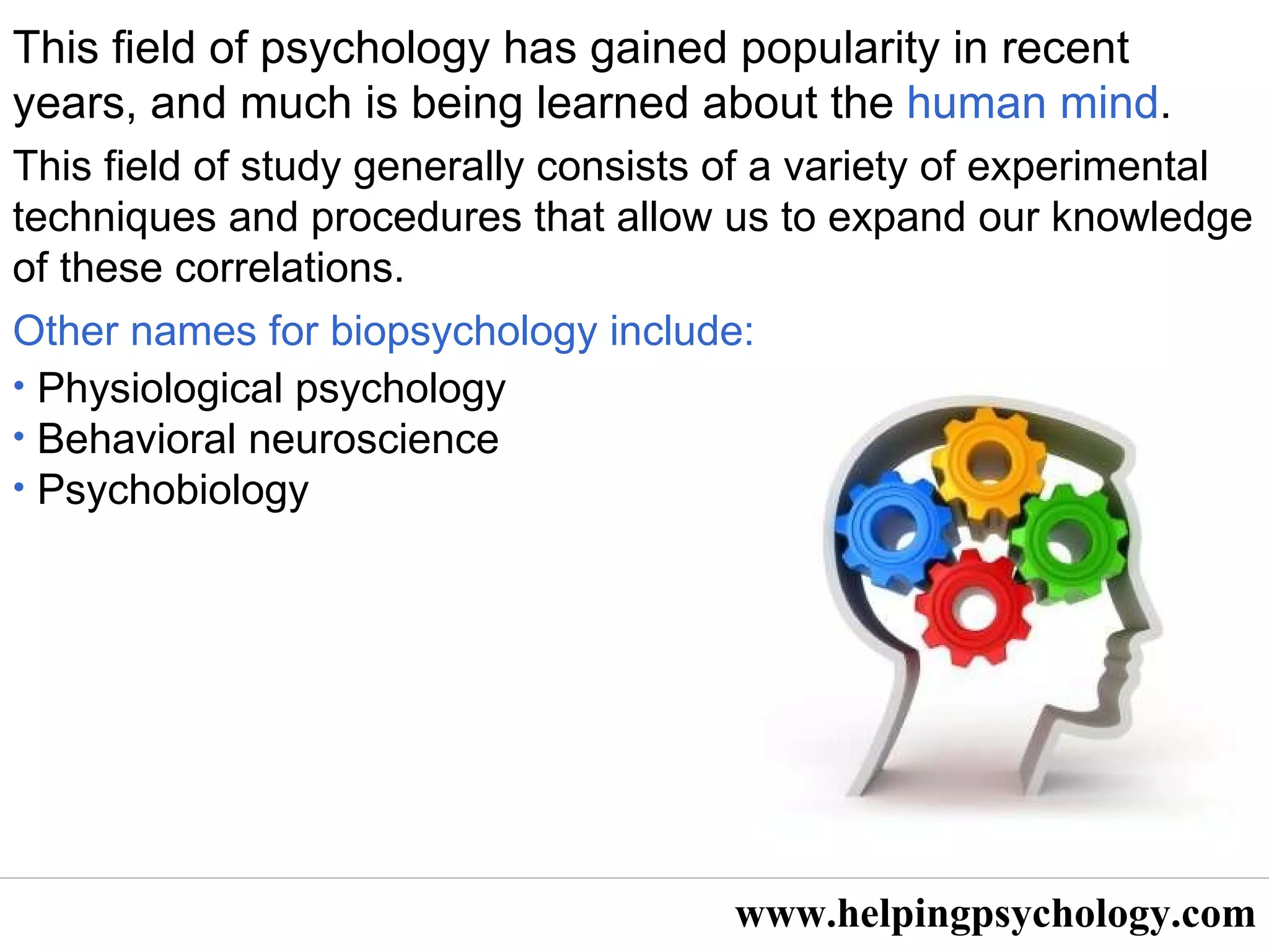 An Introduction to Biopsychology | PPT