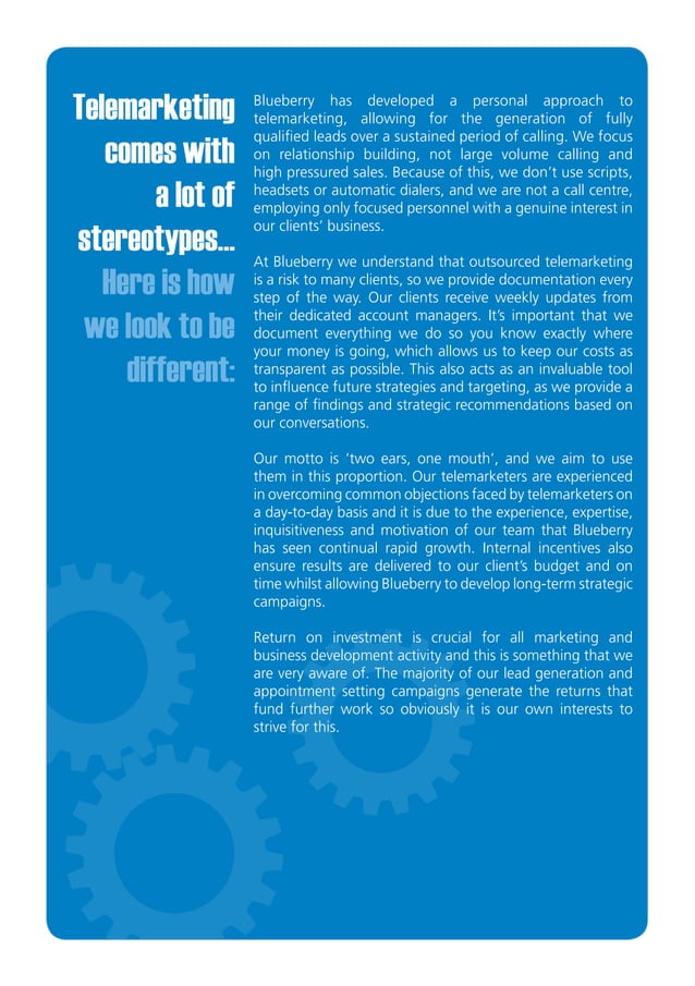 An Introduction To Blueberry Marketing Solutions | PDF
