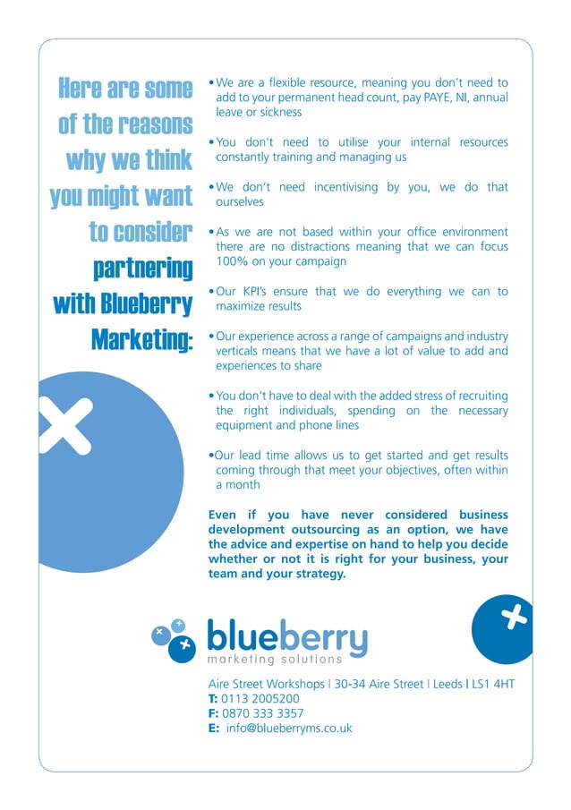 An Introduction To Blueberry Marketing Solutions | PDF