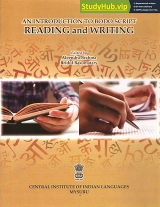 An Introduction To Bodo Script Reading And Writing | PDF
