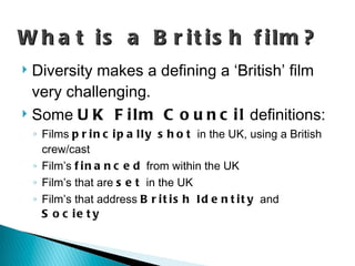 An introduction to British Cinema | PPT