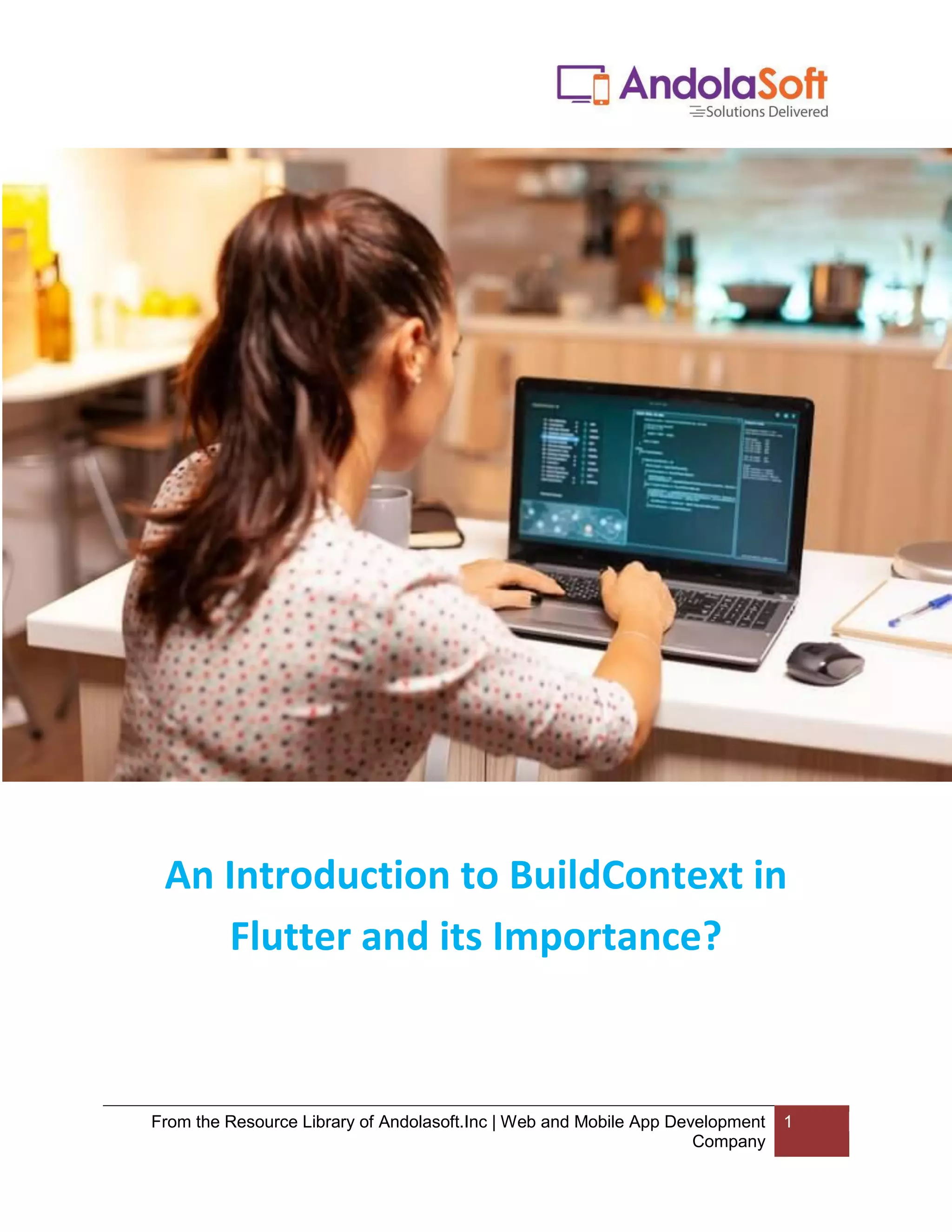 What Is BuildContext In Flutter And It's Importance | PDF