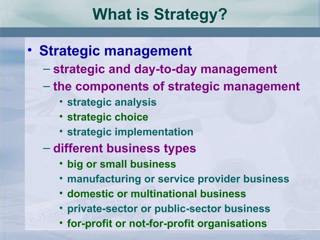 An Introduction To Business Strategy | PPT