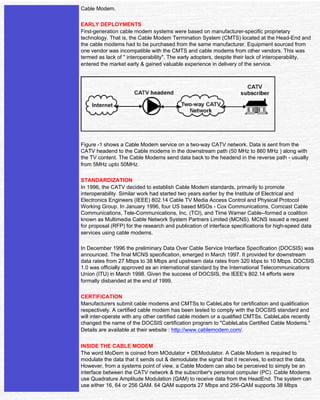 An introduction to cable modem systems | PDF
