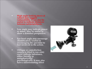 An introduction to camerawork | PPT