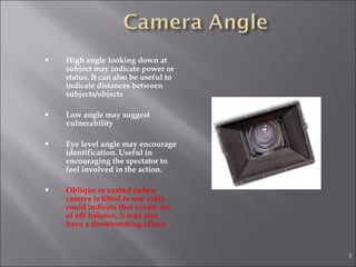 An introduction to camerawork | PPT