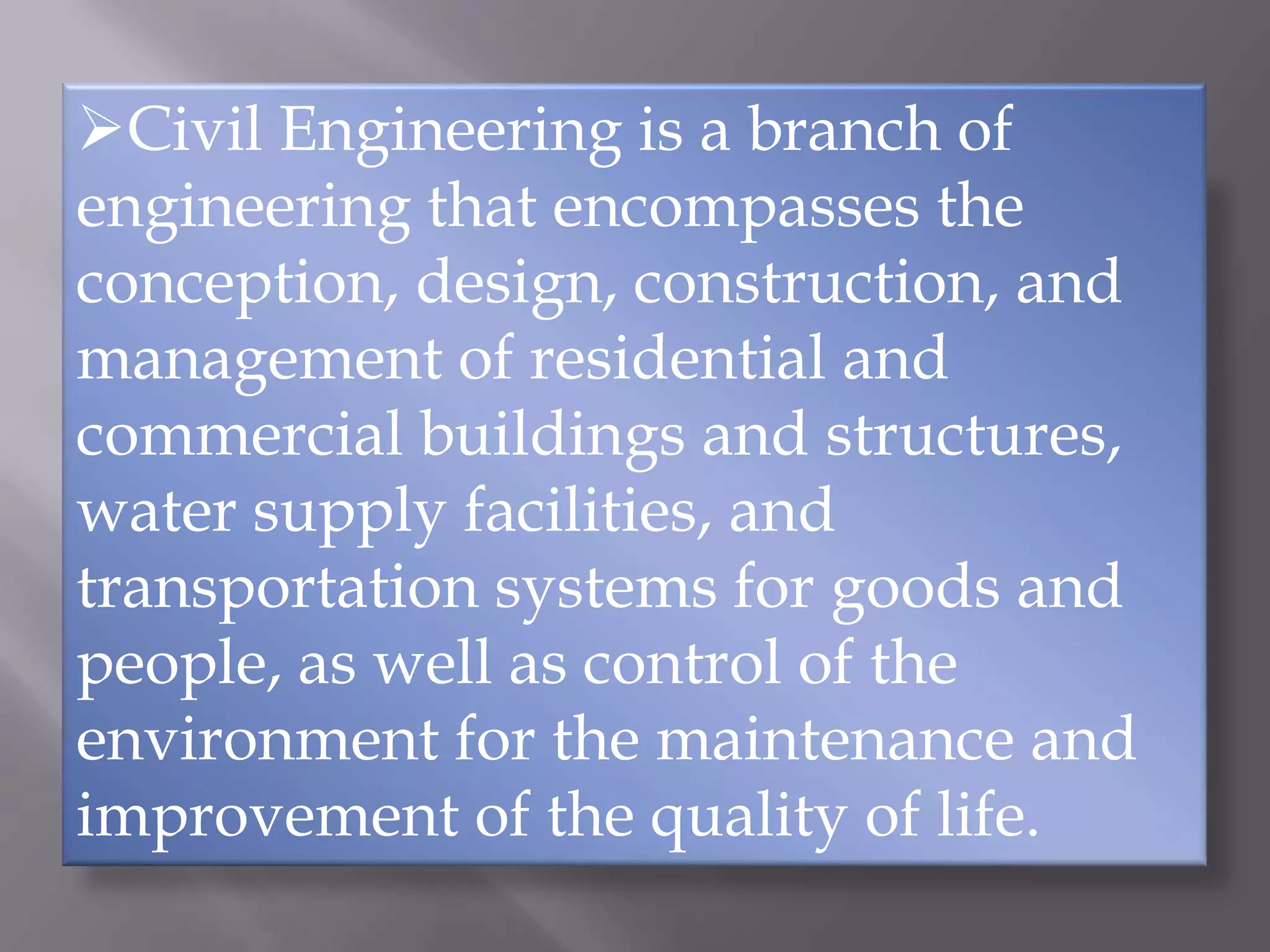 An introduction to civil engineering | PPTX