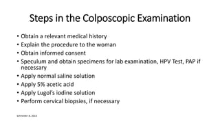 An Introduction to Colposcopy Grothuesmann | PPTX