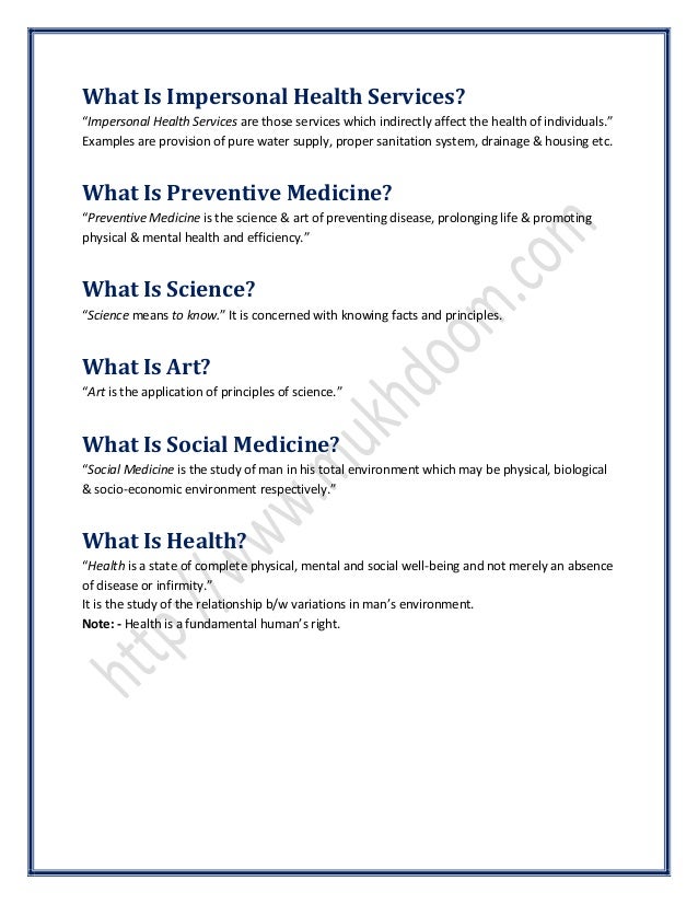 An Introduction To Community Medicine Basic Definitions Surgicome