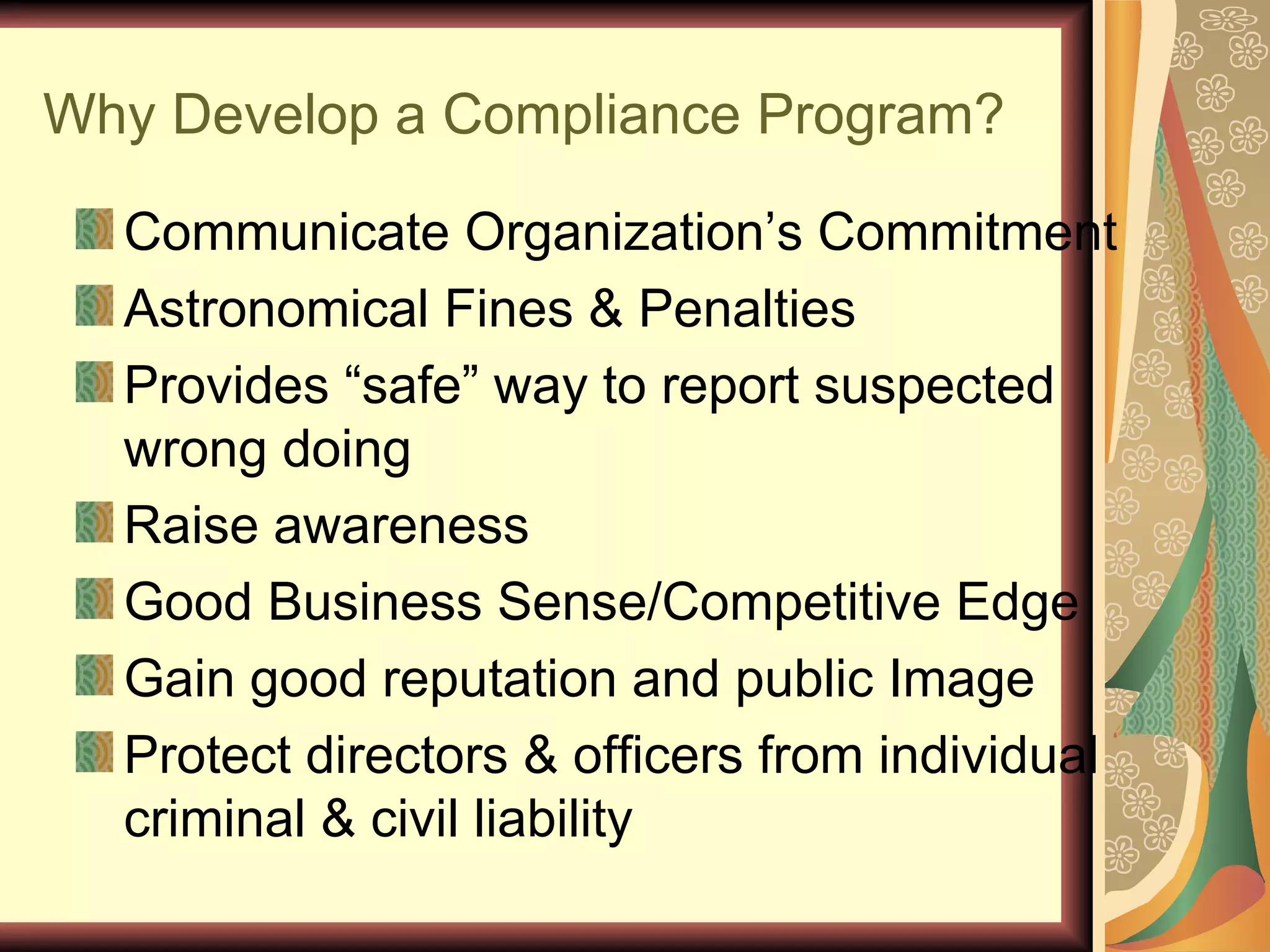 An Introduction To Compliance Program | PPT