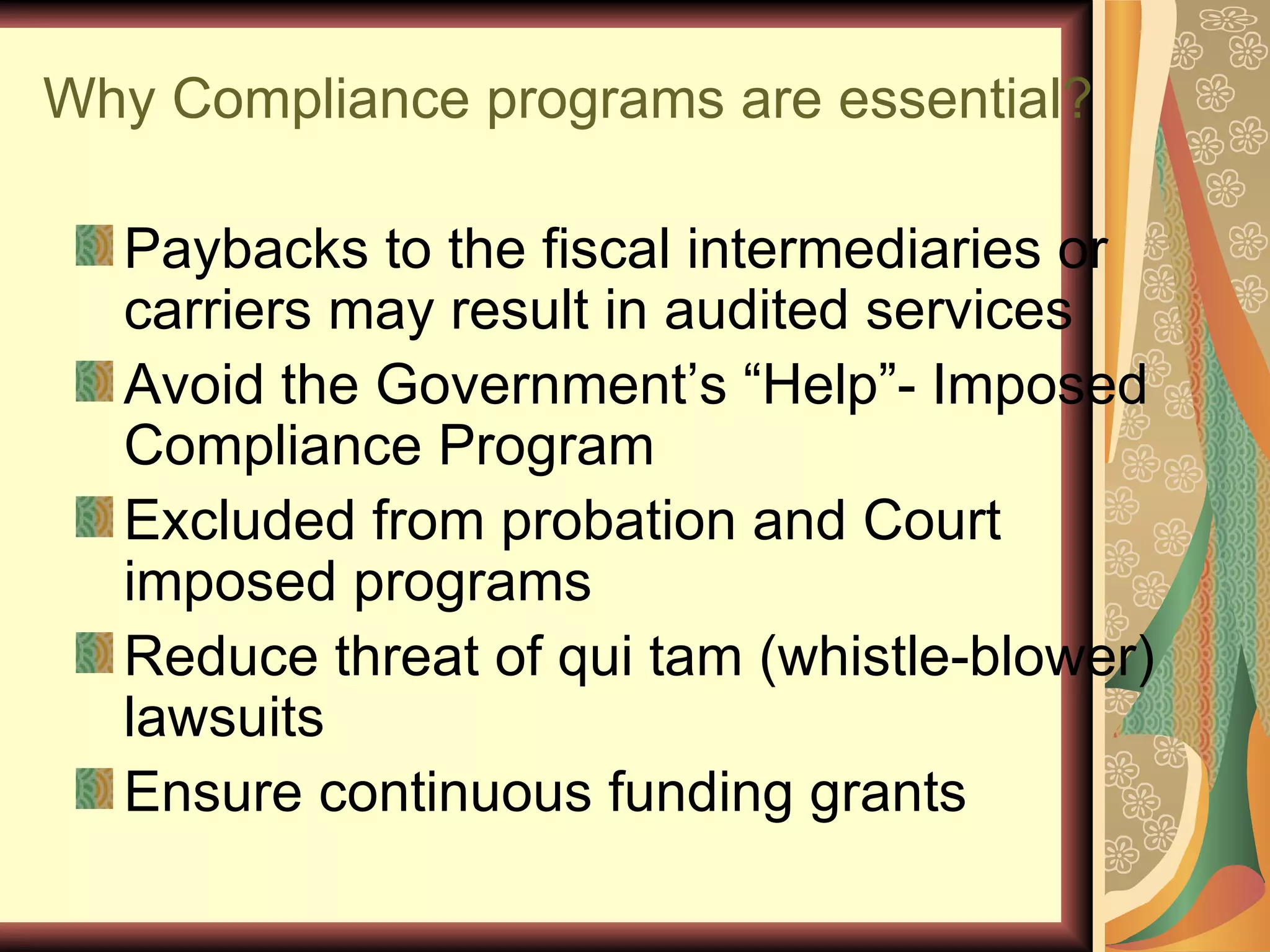 An Introduction To Compliance Program | PPT