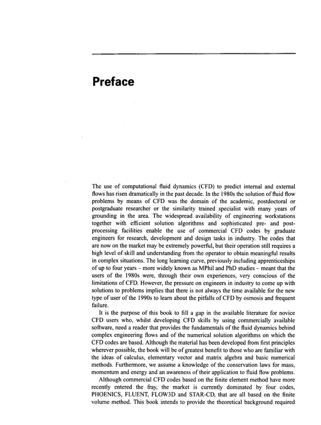 An Introduction To Computational Fluid Dynamics Versteeg Hk