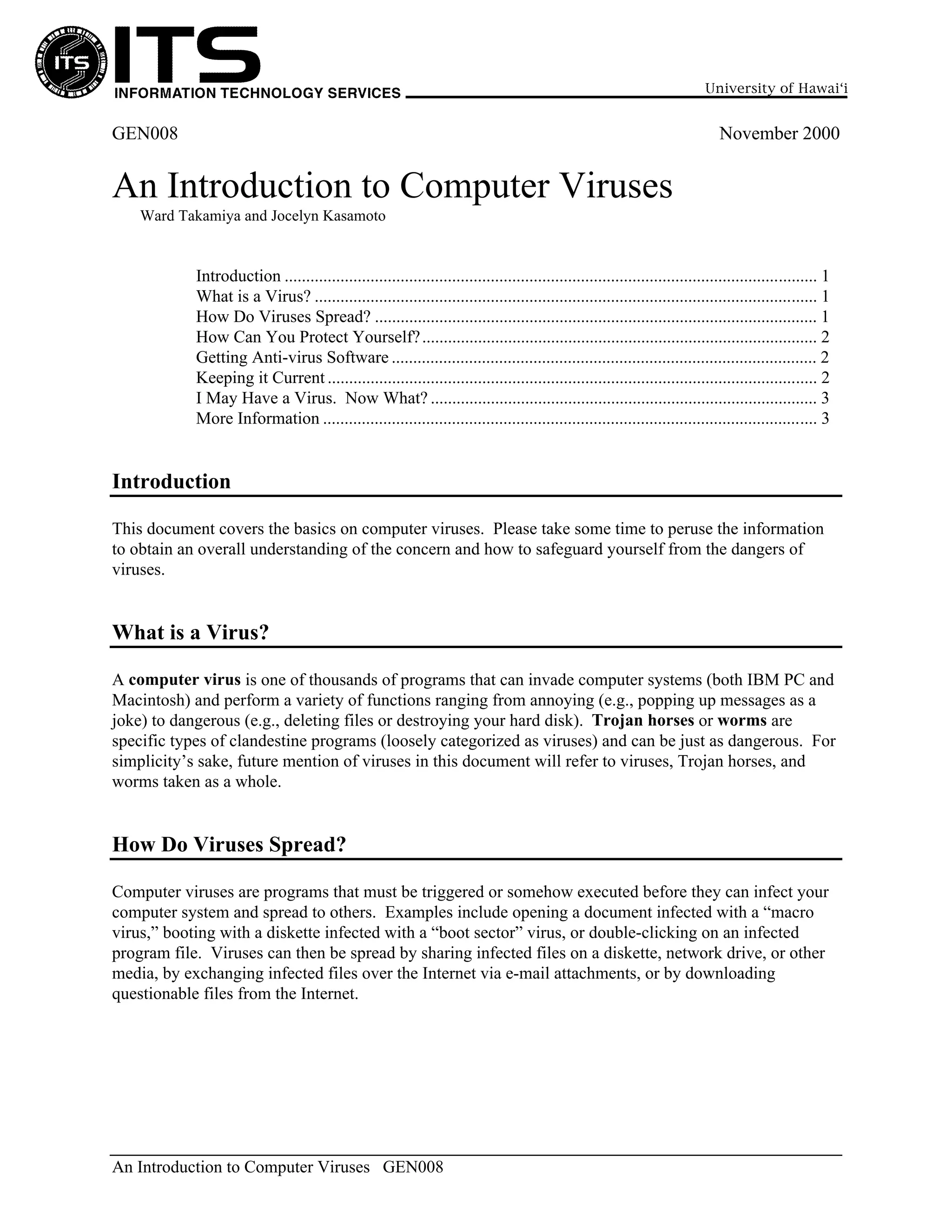 An introduction to computer viruses | PDF