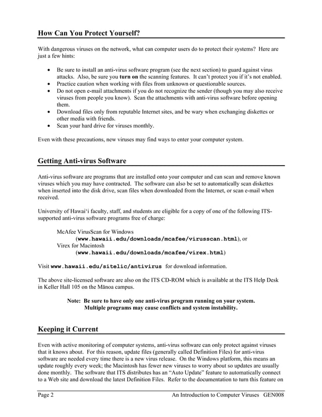 An introduction to computer viruses | PDF