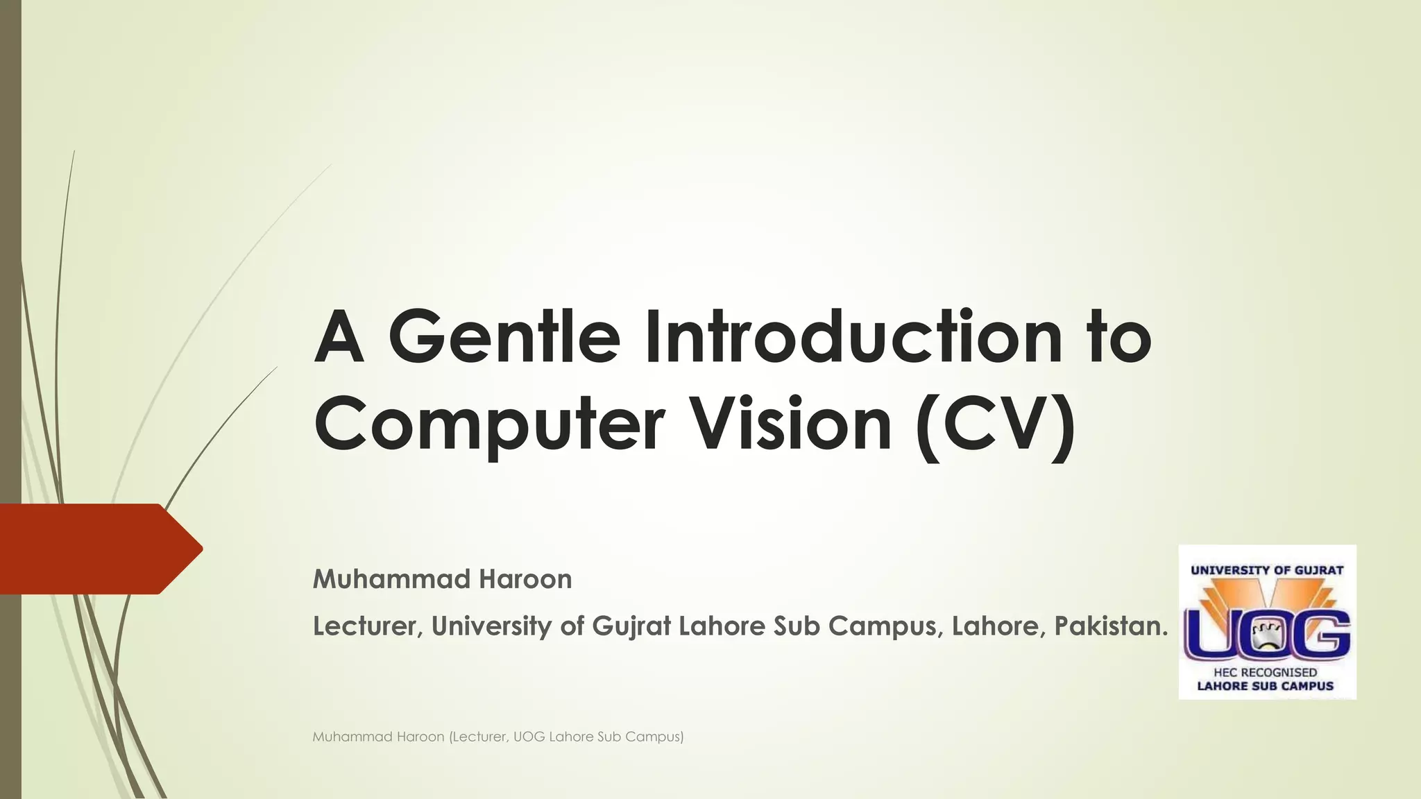An introduction to computer vision | PPT