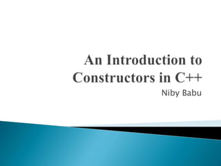 An introduction to constructor | PPT