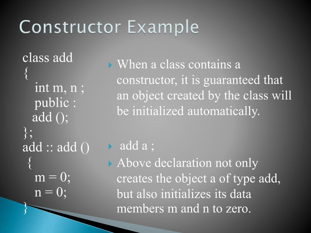 An introduction to constructor | PPT