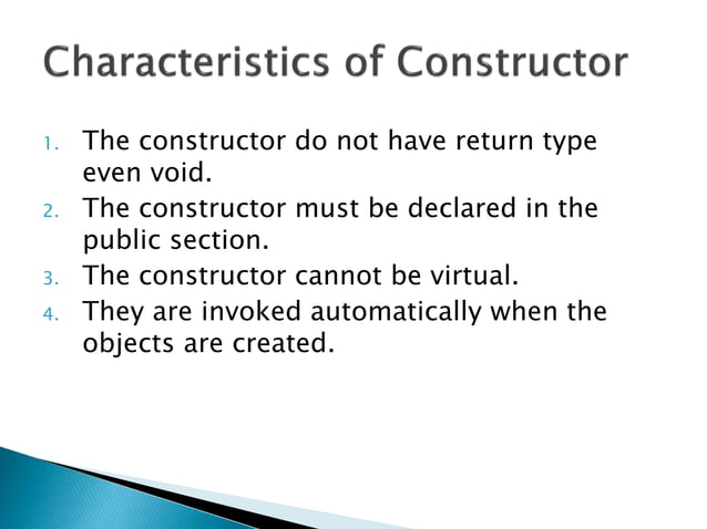 An introduction to constructor | PPT