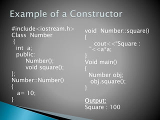 An introduction to constructor | PPT