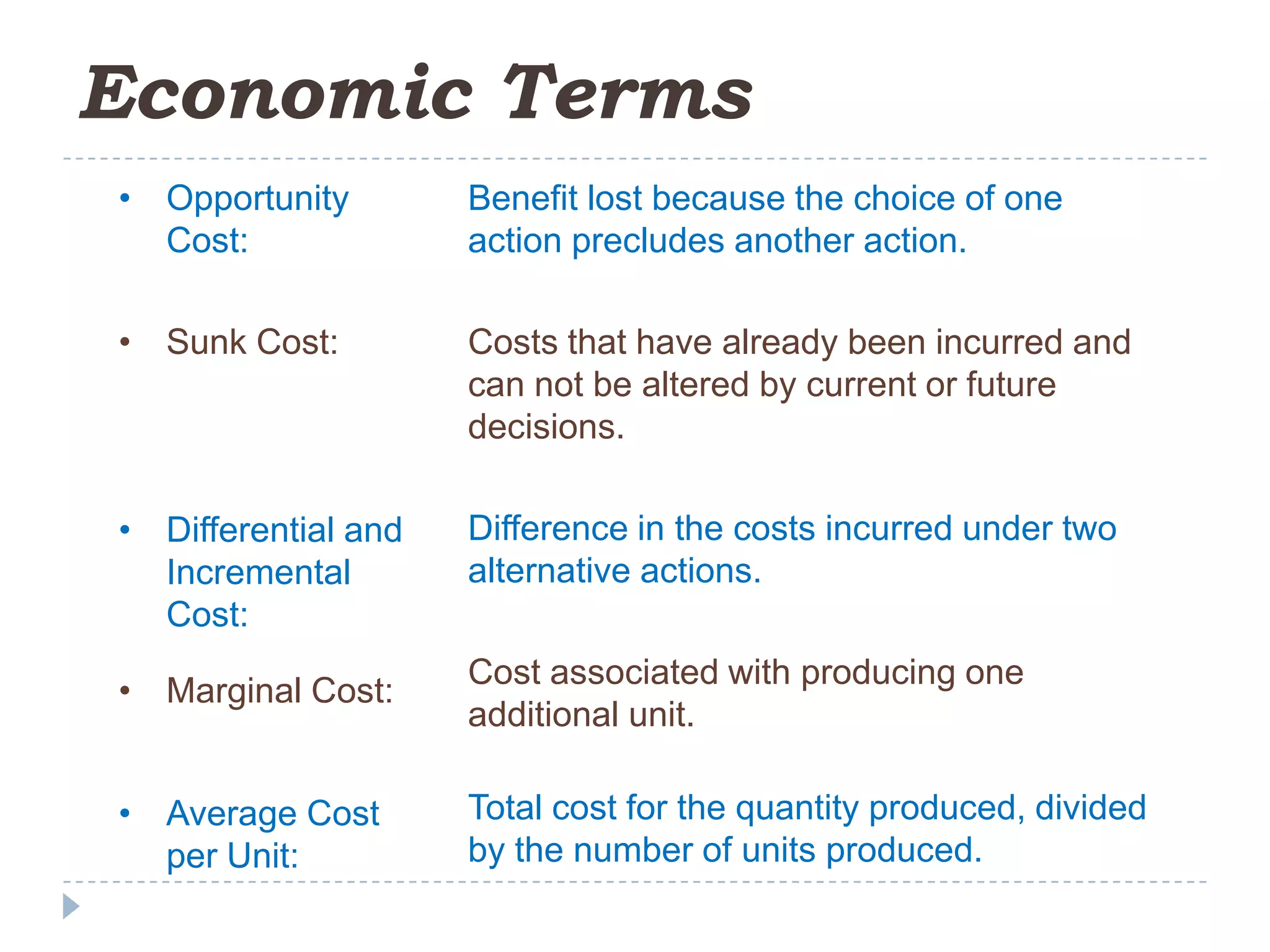 An introduction to cost terms and purpose | PPSX