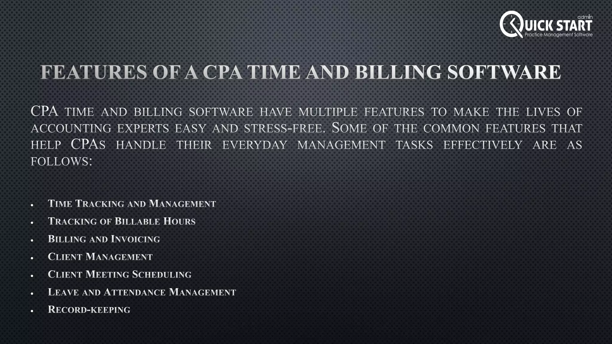 An Introduction to CPA Time and Billing Software - QuickstartAdmin ...
