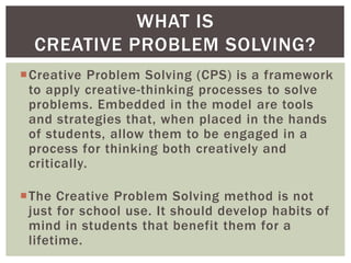An introduction to creative problem solving | PPTX