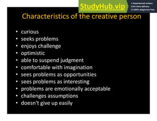 An Introduction To Creative Thinking | PDF