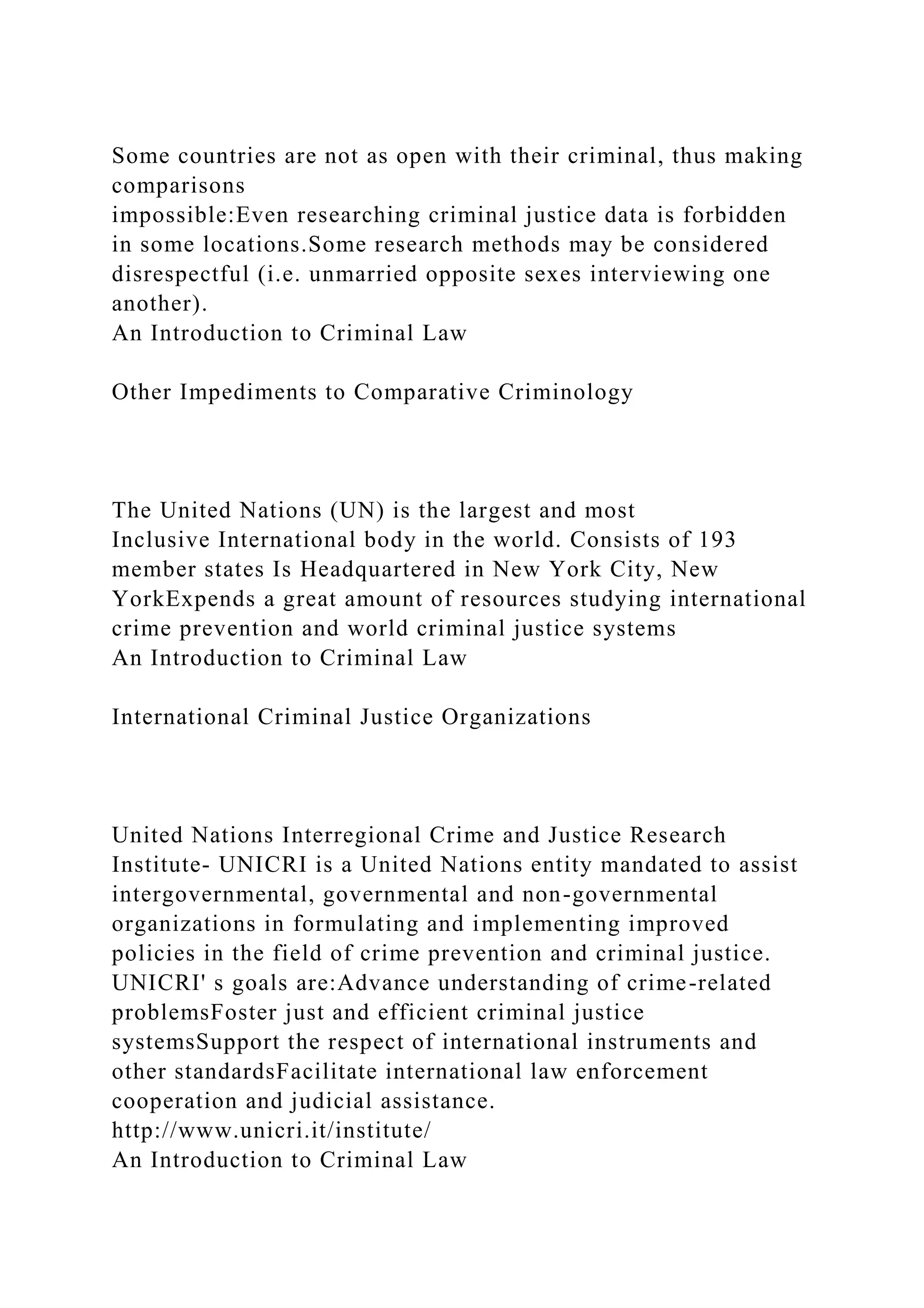 An Introduction to Criminal LawMultinational Criminal .docx