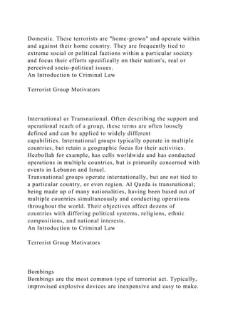 An Introduction to Criminal LawMultinational Criminal .docx