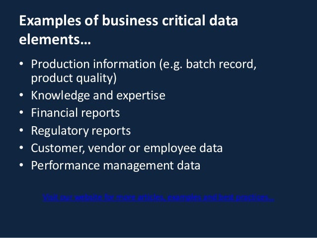An introduction to critical data management! An introduction to critical data management!