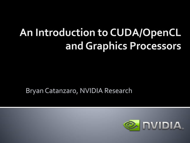 An Introduction to CUDA-OpenCL - University.pptx | Programming Languages | Computing