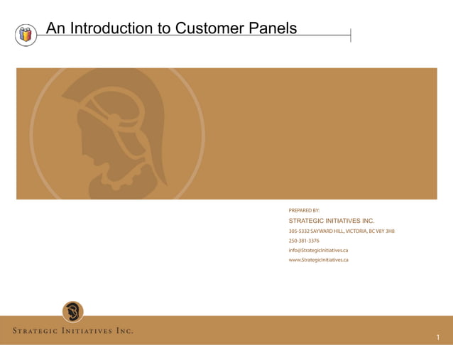 An introduction to customer panels | PPT