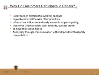 An introduction to customer panels | PPT