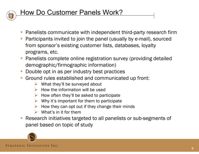 An introduction to customer panels | PPT